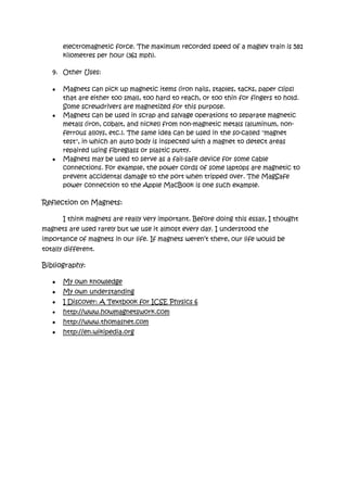 Role of Magnets | PDF