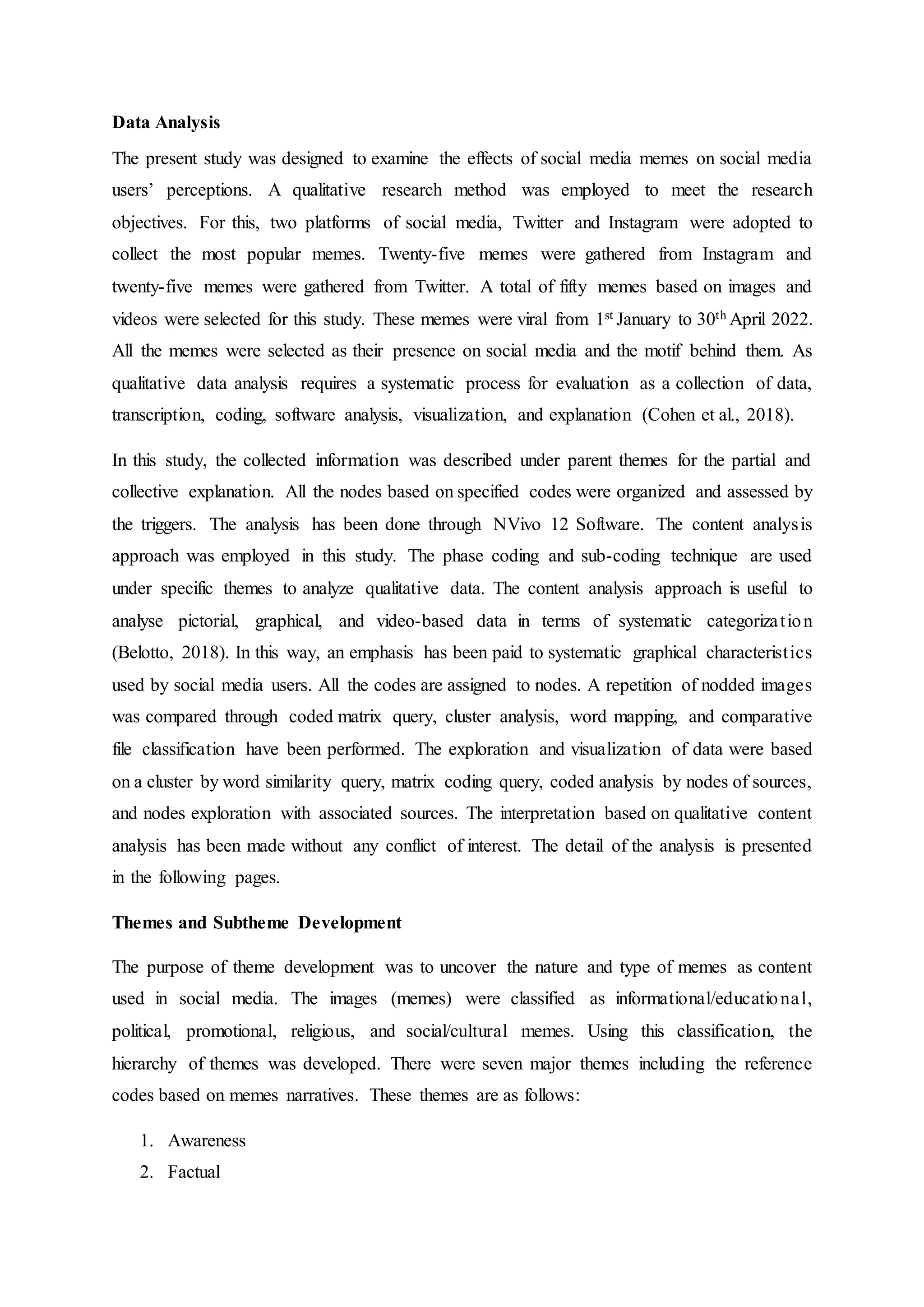 Type and Category of Memes used on social media | DOCX