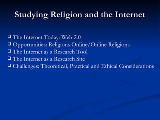 Studying Religion And The Internet | PPT