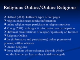 Studying Religion And The Internet | PPT