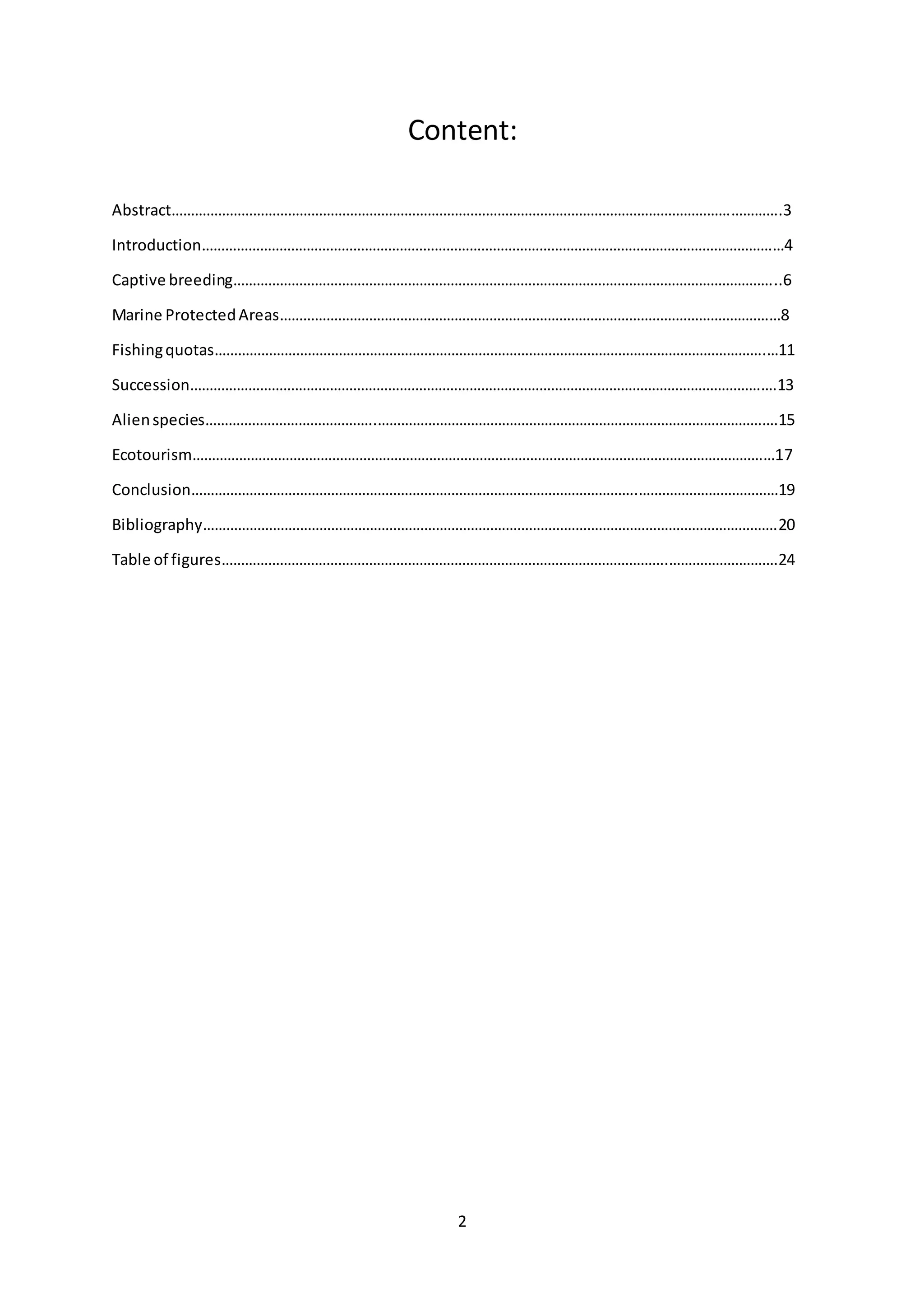 EPQ dissertation - marine conservation | DOCX