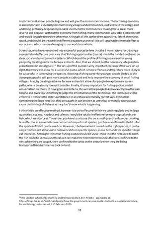 EPQ dissertation - marine conservation | DOCX