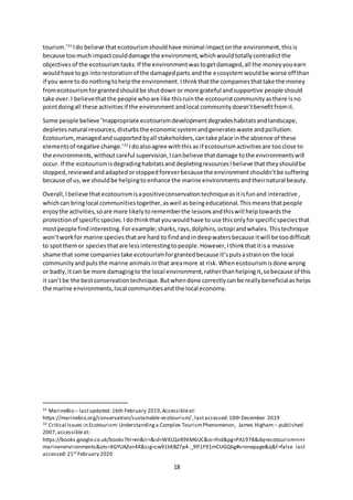 EPQ dissertation - marine conservation | DOCX