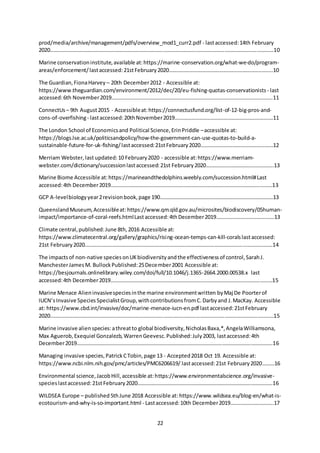 EPQ dissertation - marine conservation | DOCX