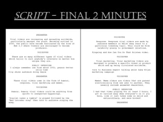 Draft 3 – script and storyboard (mine) | PPT