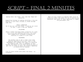 Draft 3 – script and storyboard (mine) | PPT