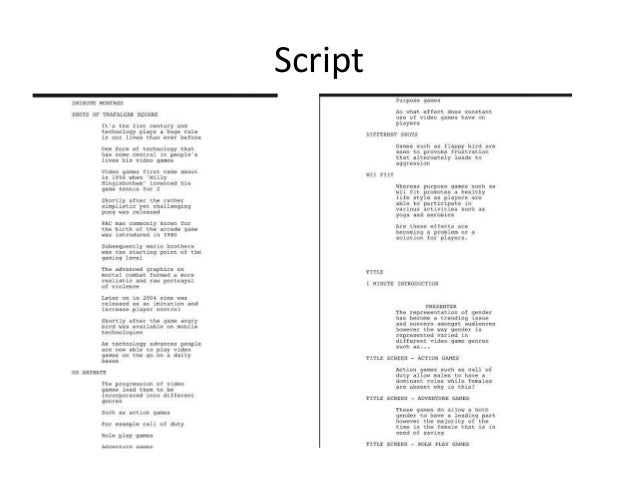 Draft 4 timeline and script
