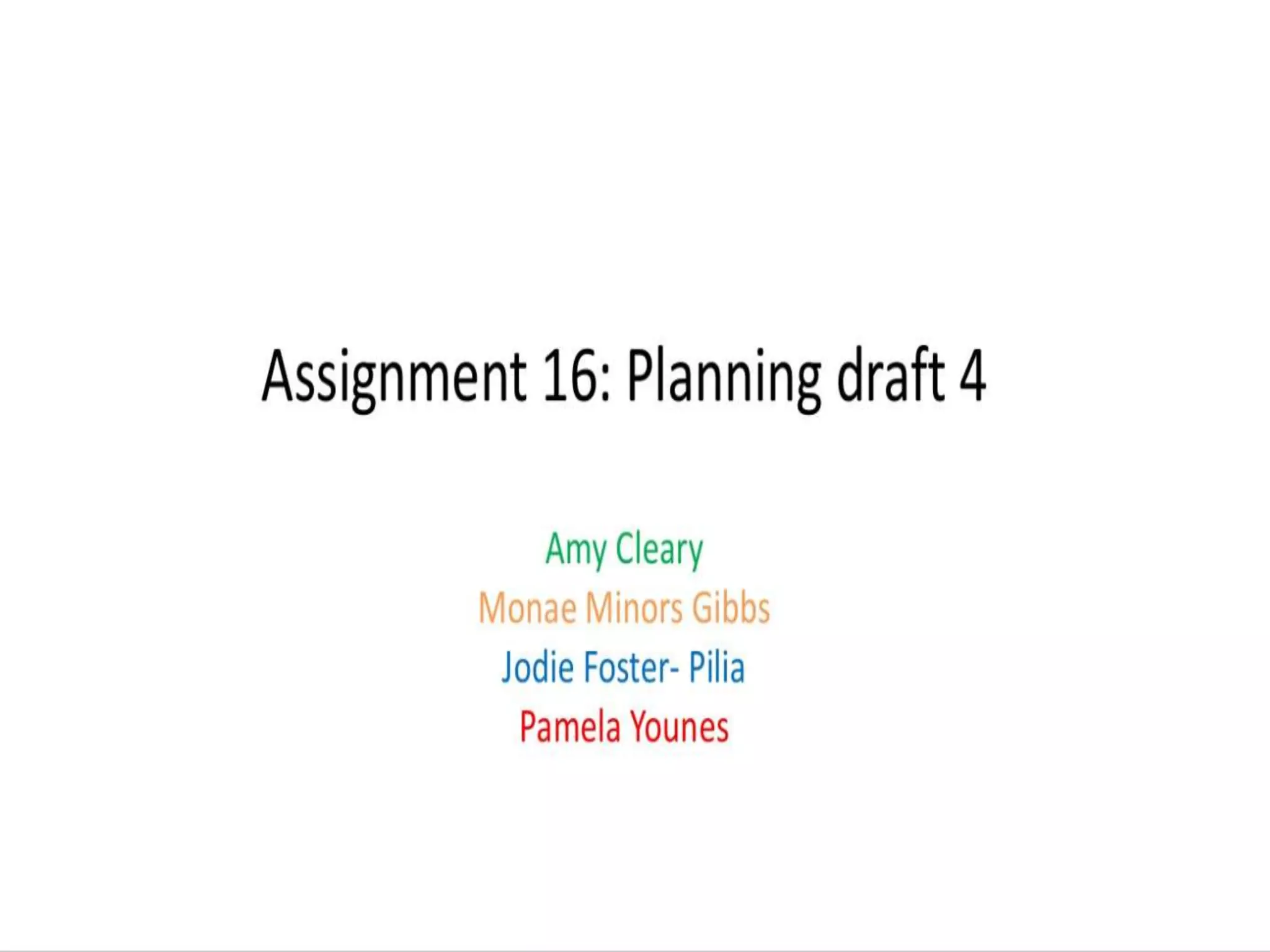 Draft 5 planning | PPT