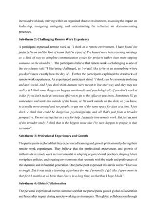 Organizational Identification of Millennial employees working remotely: Qualitative Evaluation | PDF