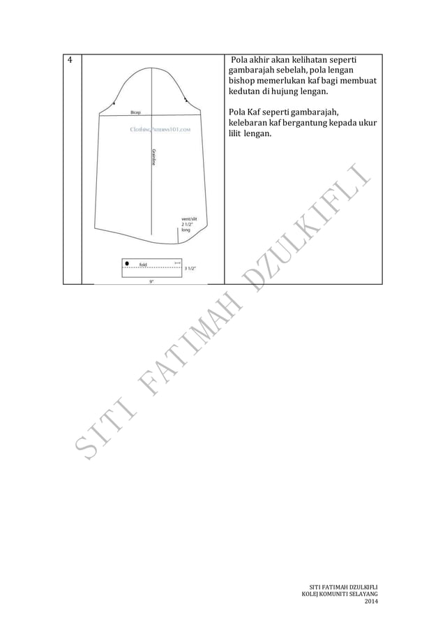POLA LENGAN BISHOP | DOCX