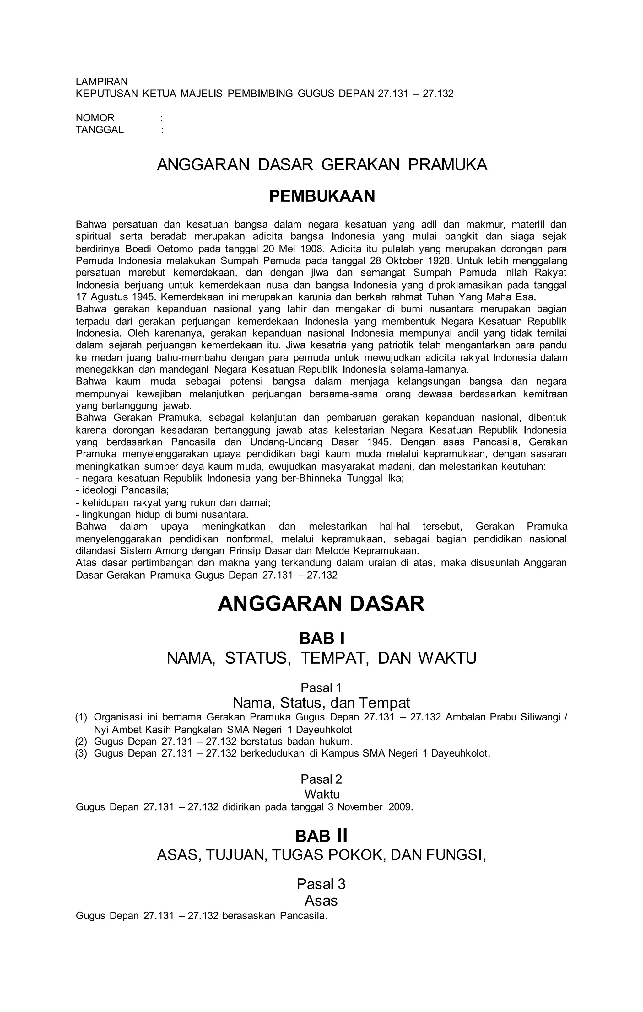 Draft ad art pramuka sman 1 cikarang pusat | DOCX