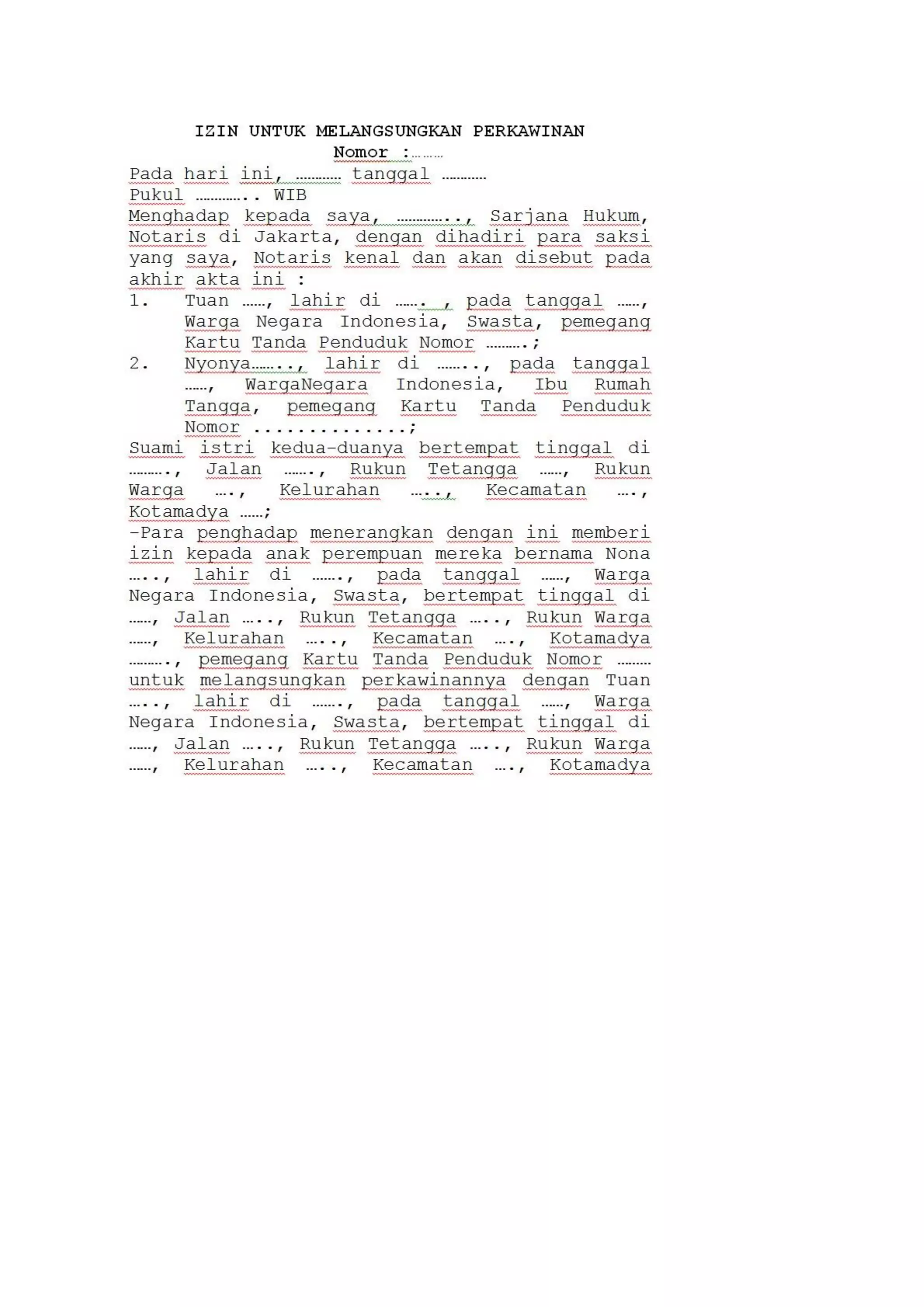 contoh akta notaris + surat surat perjanjian dan pernyataan | PDF