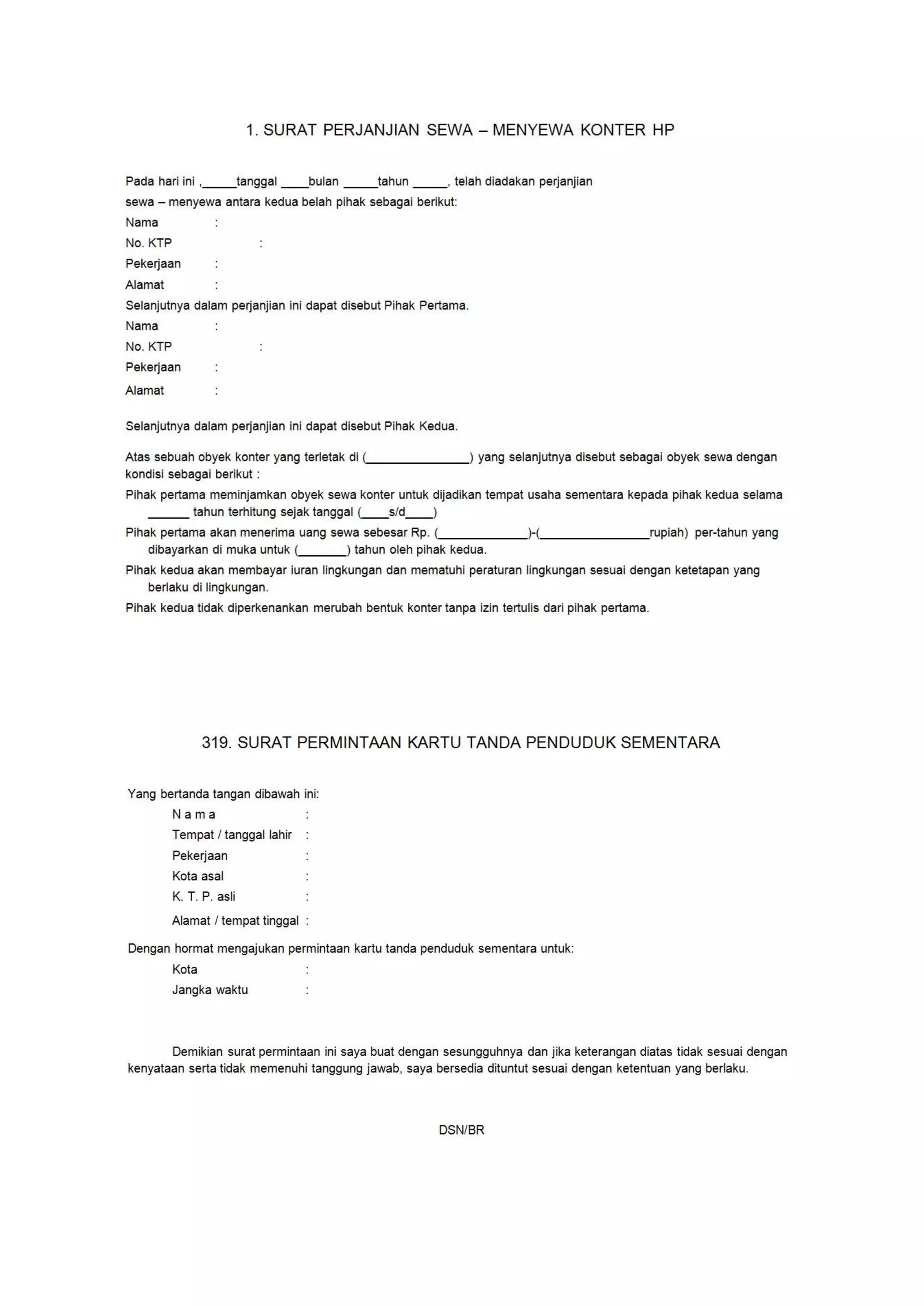 contoh akta notaris + surat surat perjanjian dan pernyataan | PDF