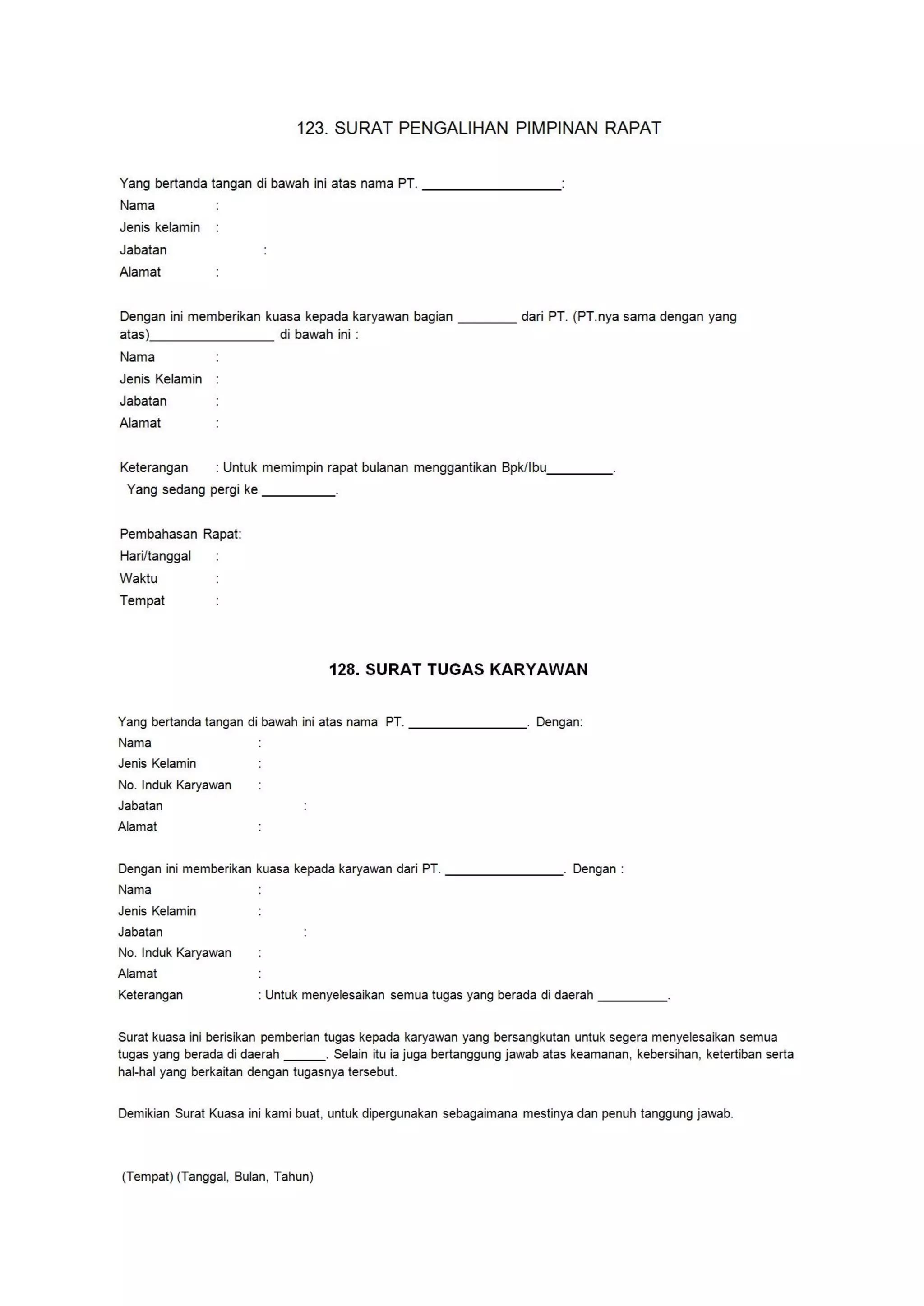 contoh akta notaris + surat surat perjanjian dan pernyataan | PDF