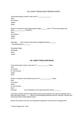 contoh akta notaris + surat surat perjanjian dan pernyataan | PDF