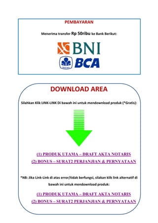 contoh akta notaris + surat surat perjanjian dan pernyataan | PDF