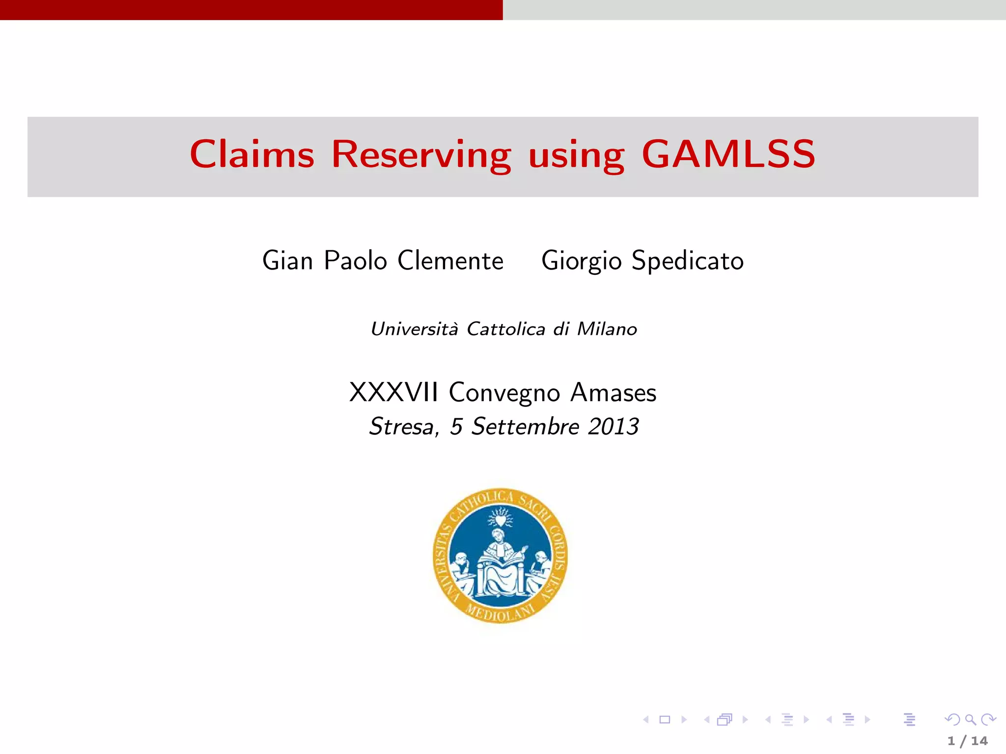 P & C Reserving Using GAMLSS | PDF