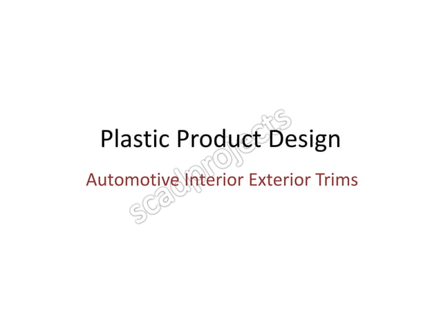 Basics of automotive product design | PDF