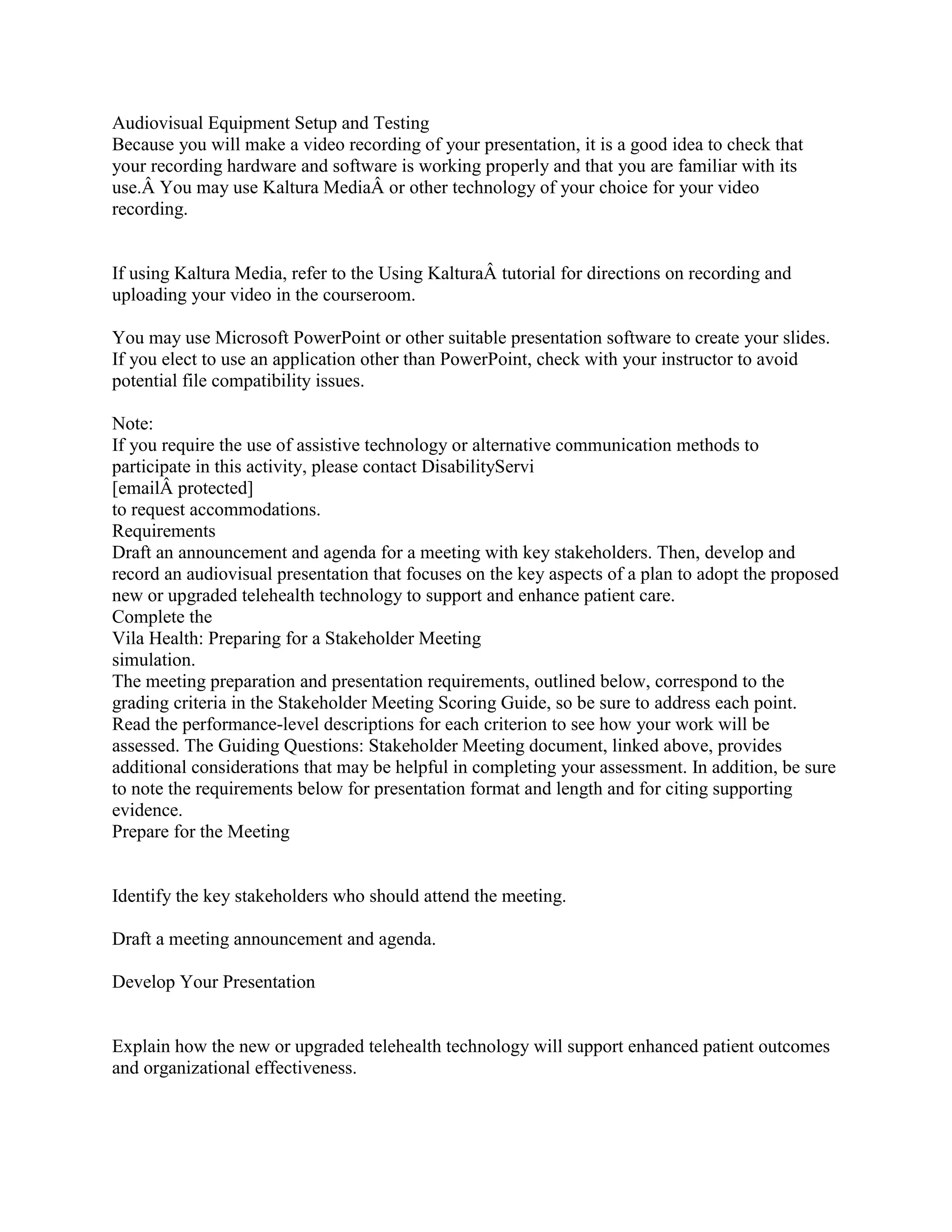 Draft an announcement and agenda for a meeting with stakeholders to pr.docx