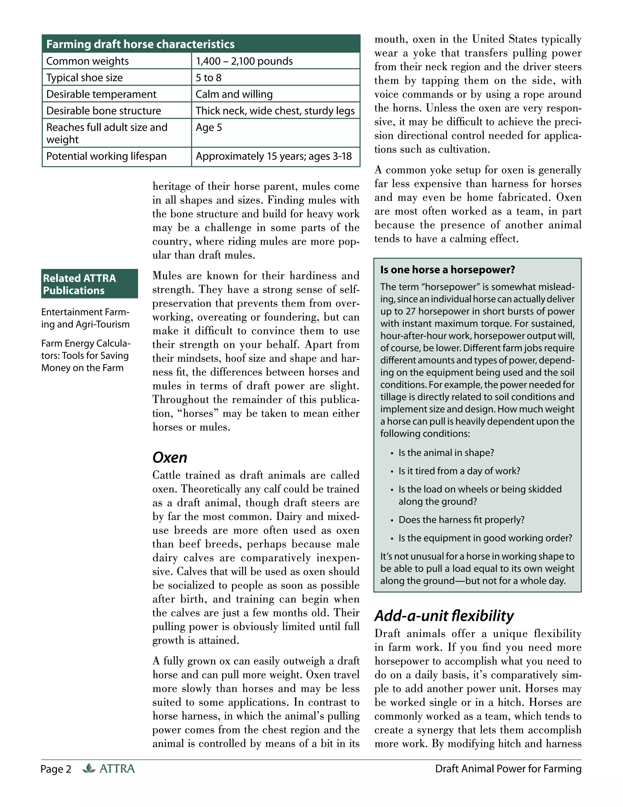 Draft Animal Power for Farming | PDF