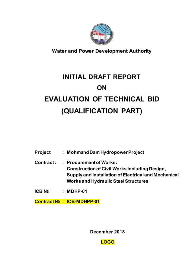 Draft Bid Evaluation Report-2.docx | Civil Engineering Industry ...