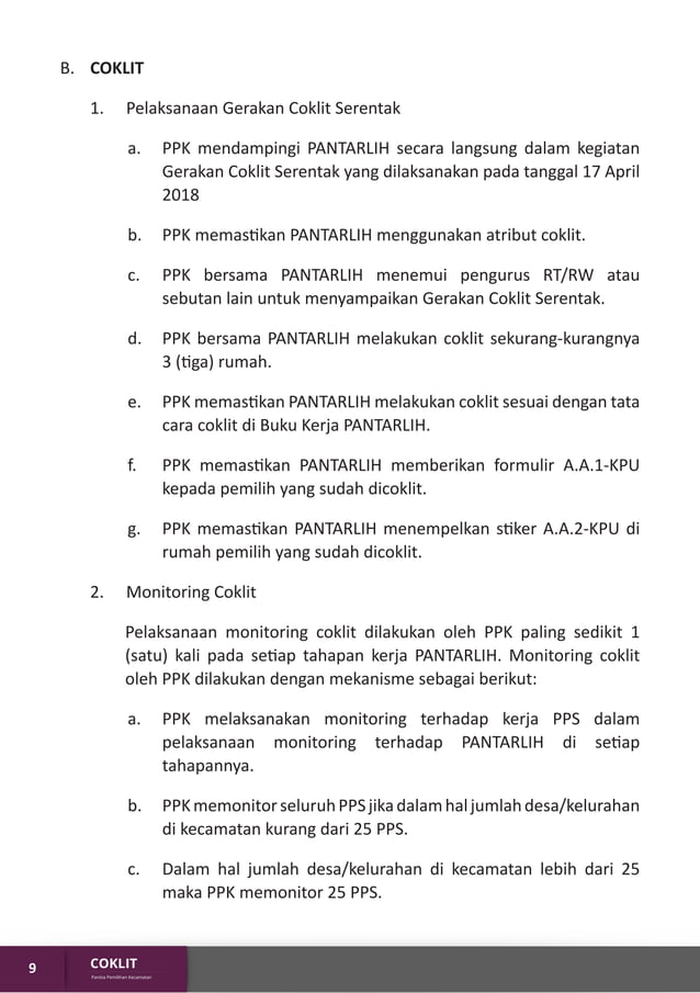 Draft buku kerja-ppk_pemilu_rev5 | PDF