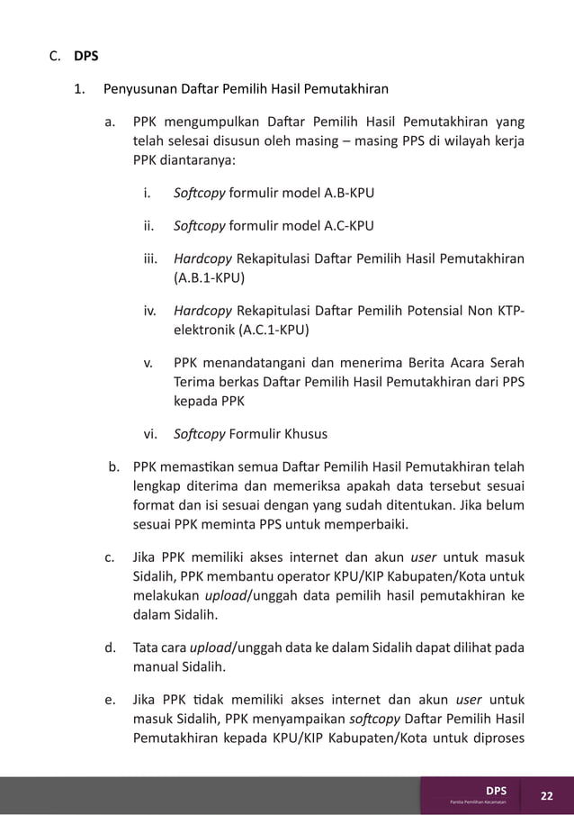 Draft buku kerja-ppk_pemilu_rev5 | PDF
