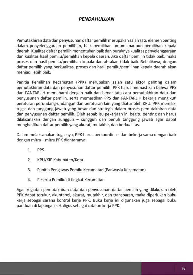 Draft buku kerja-ppk_pemilu_rev5 | PDF