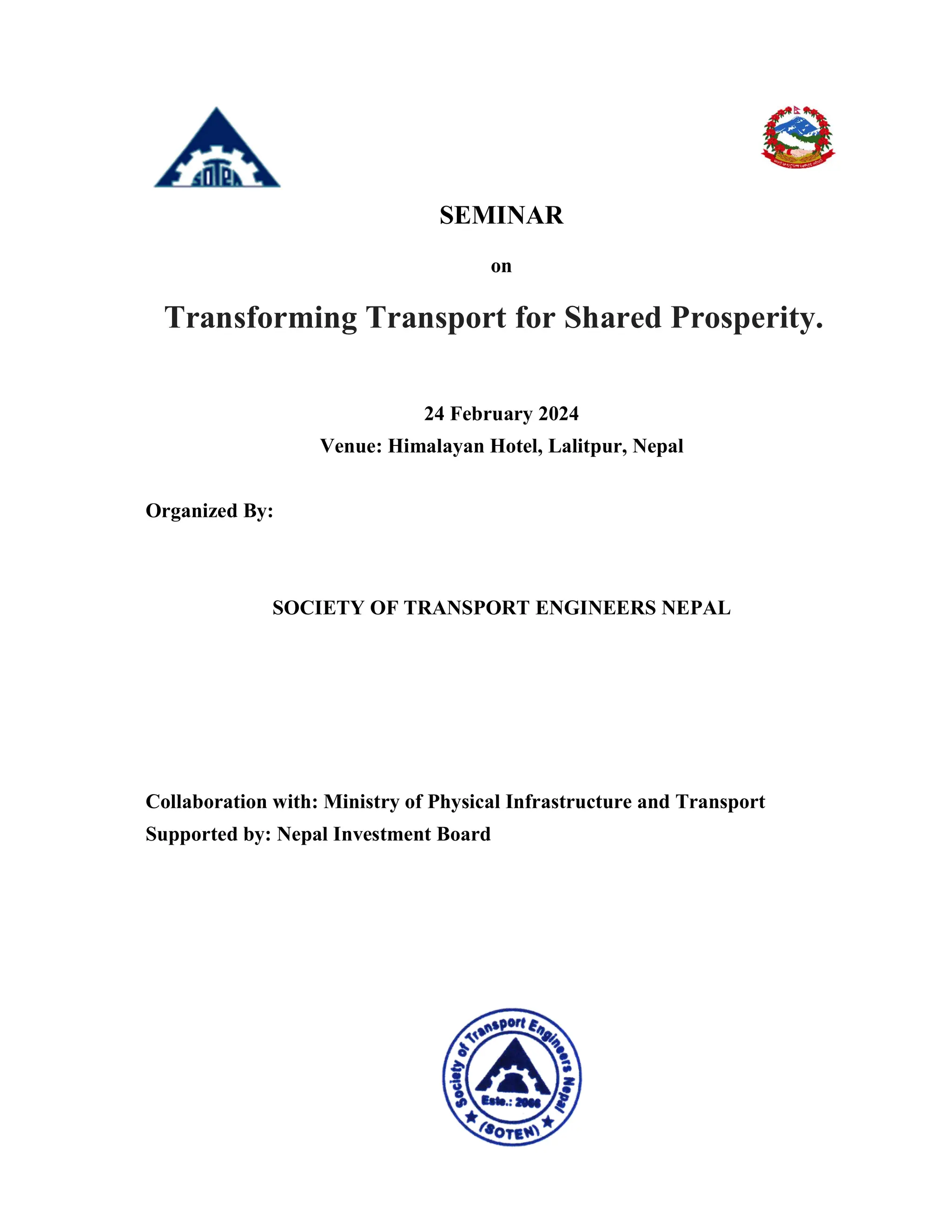 Transforming Transport for shared Prosperity | PDF Transforming Transport for shared Prosperity | PDF