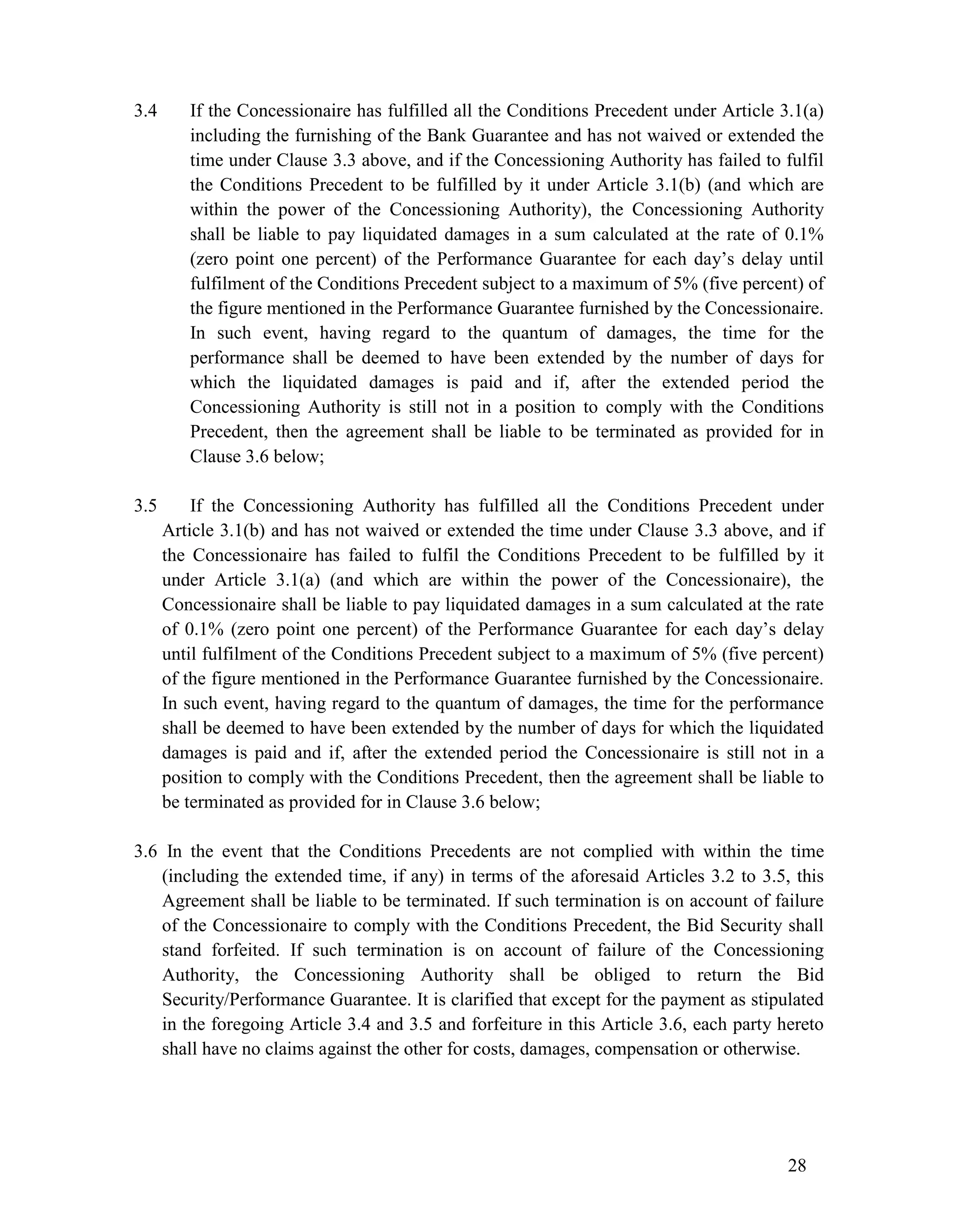 Draft concession agreement | PDF