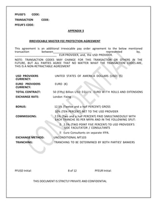 DRAFT CONTRACT USD VS EURO UNCONDITIONAL MT103 | PDF