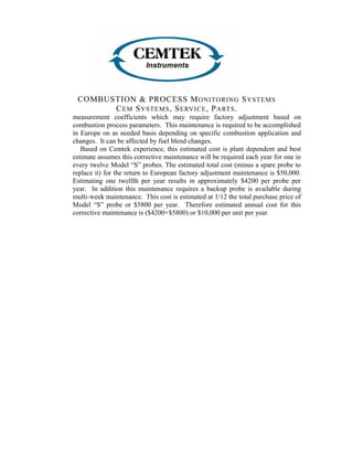 Cemtek 8000 cost benefit analysis (payback calc) | DOC