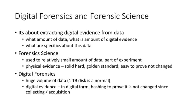 Draft current state of digital forensic and data science | PPT