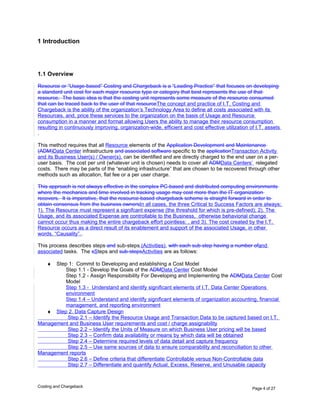 Draft Deliverable : IT Cost Recovery Process Implementation Playbook | DOC