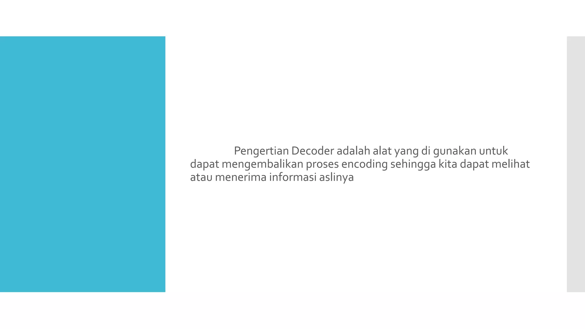 Draft decoder kelompok 1 | PPTX