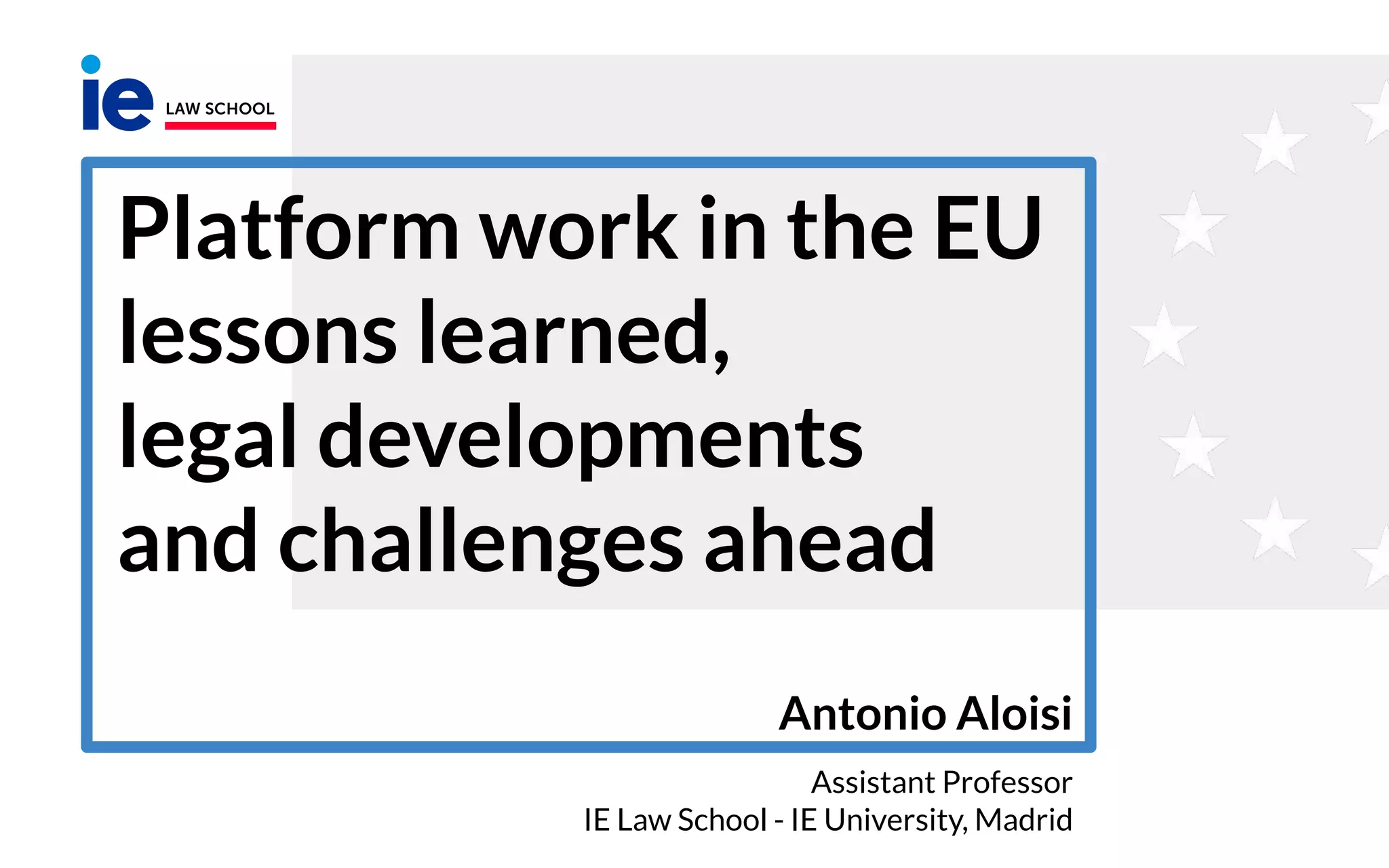 Platform work in the EU: lessons learned, legal developments and ...