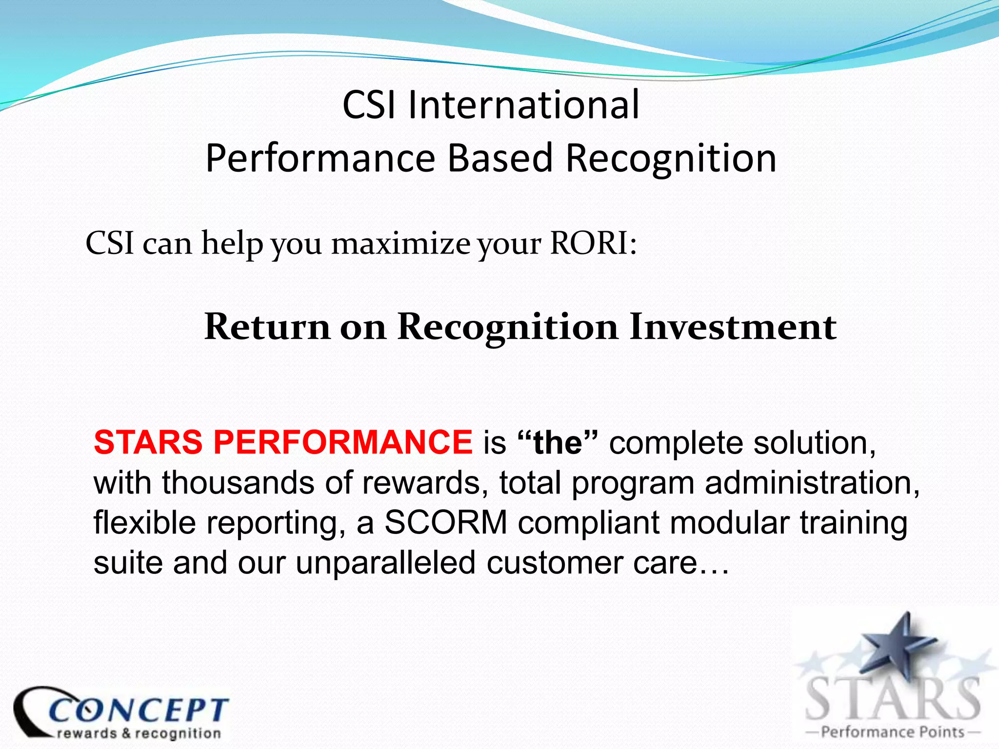 STARS Employee Rewards & Recognition Overview | PPSX