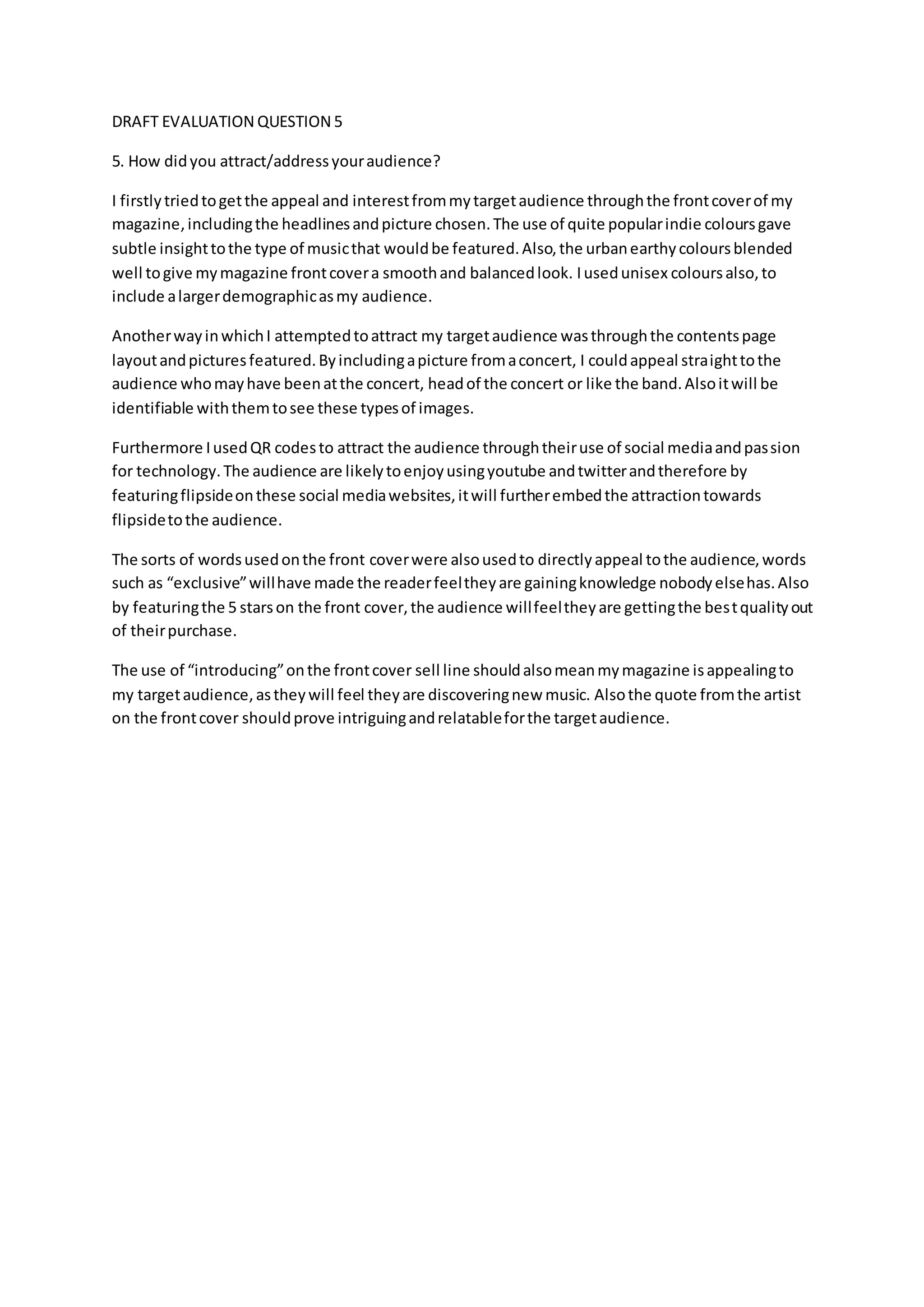 Draft evaluation question 5 | PDF