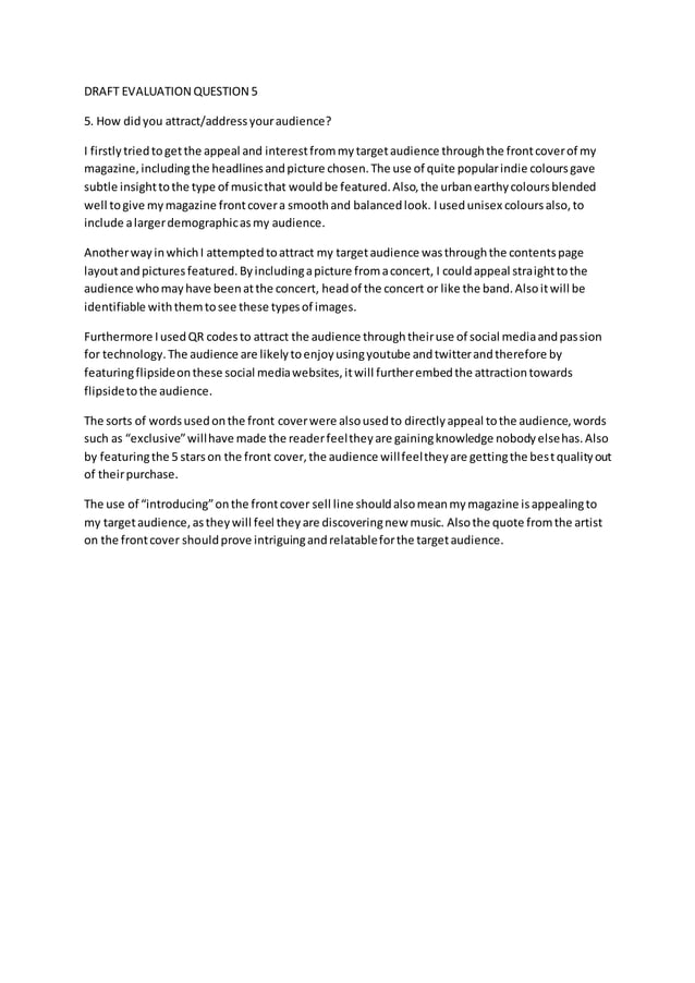 Draft evaluation question 5 | PDF