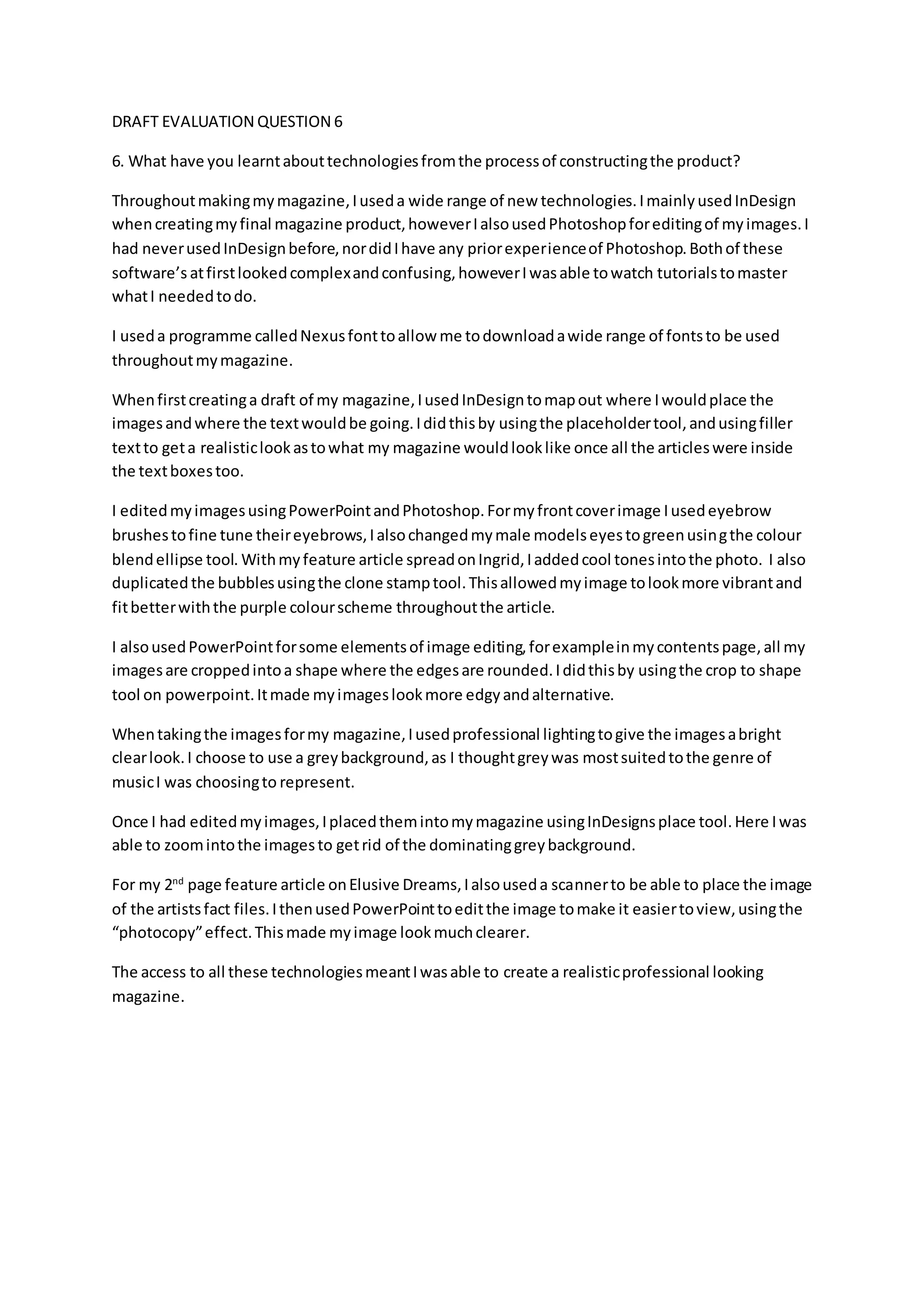 Draft evaluation question 6 | PDF