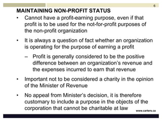 Advantages and Disadvantages of Incorporating as a Not-for-profit | PPTX