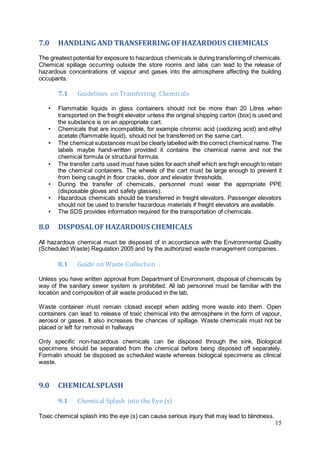 Draft Guideline on Chemical Management - docx | PDF