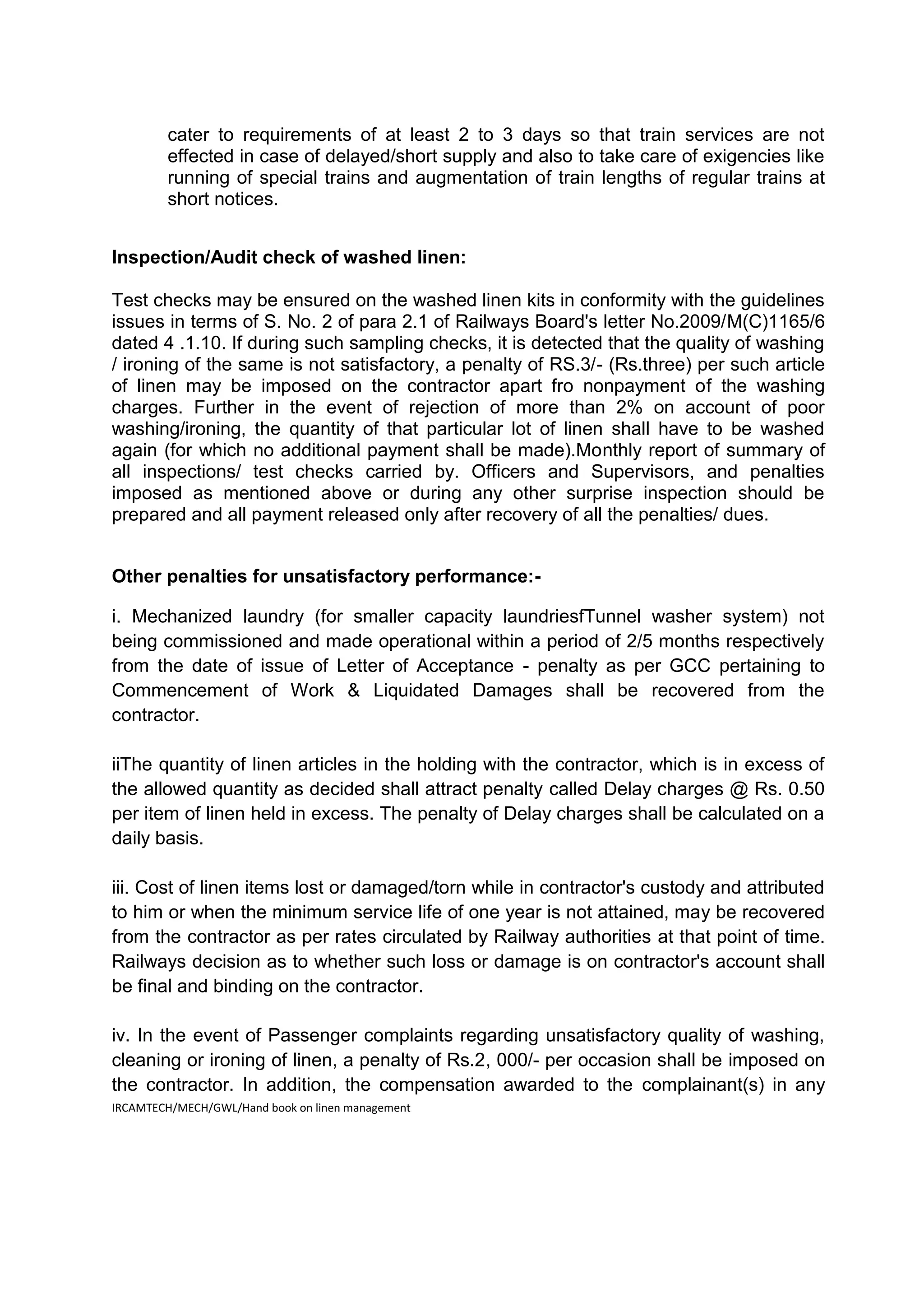 Draft handbook on linen management | PDF