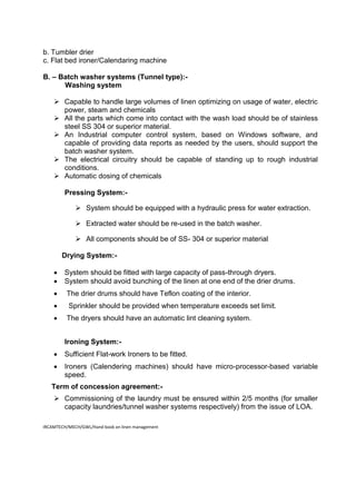 Draft handbook on linen management | PDF