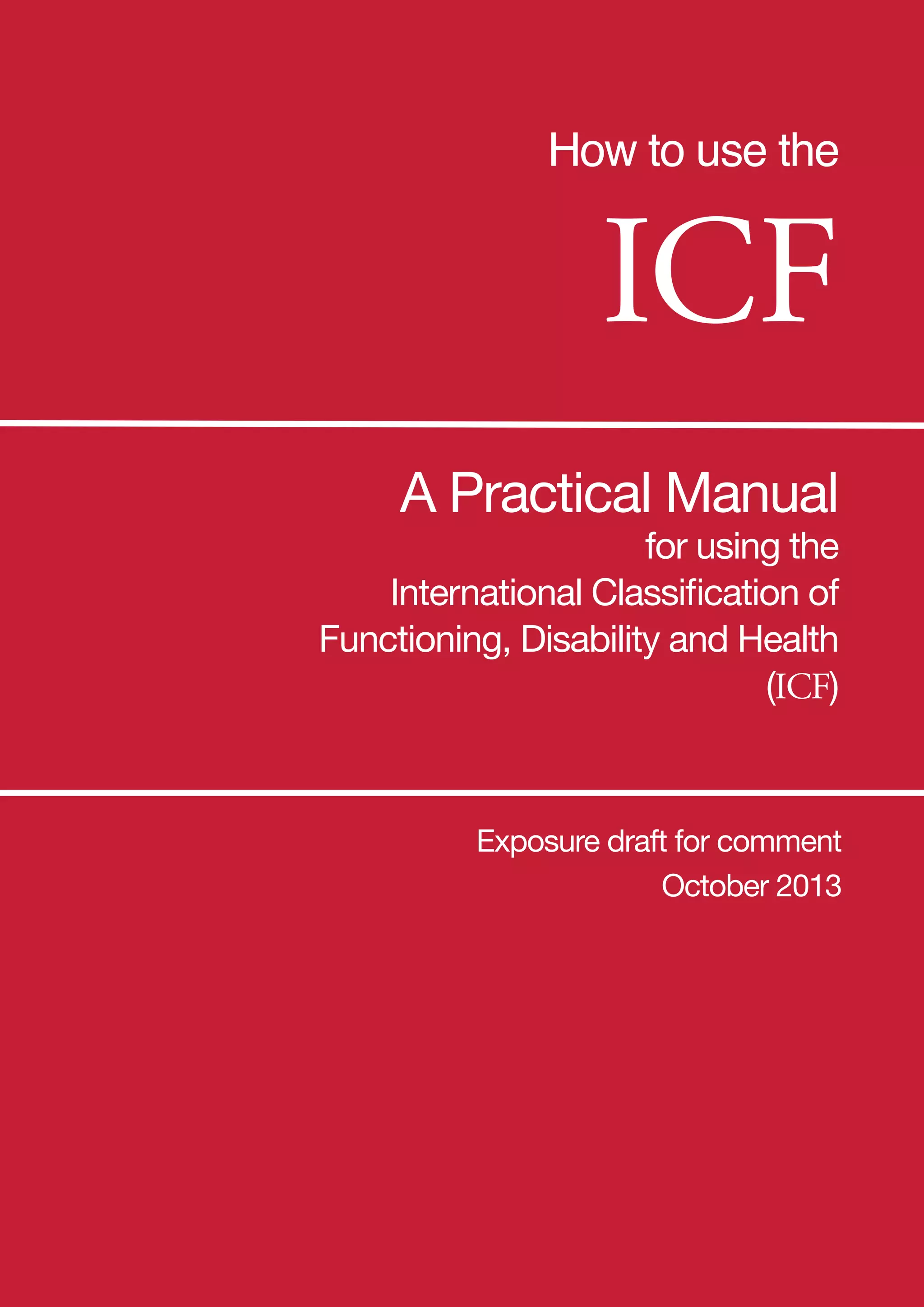 International Classification of Functioning, Disability and Health (ICF ...