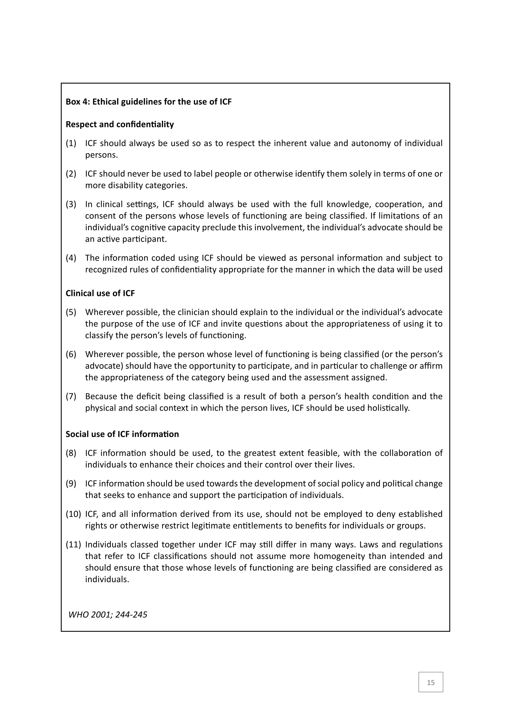 International Classification of Functioning, Disability and Health (ICF ...