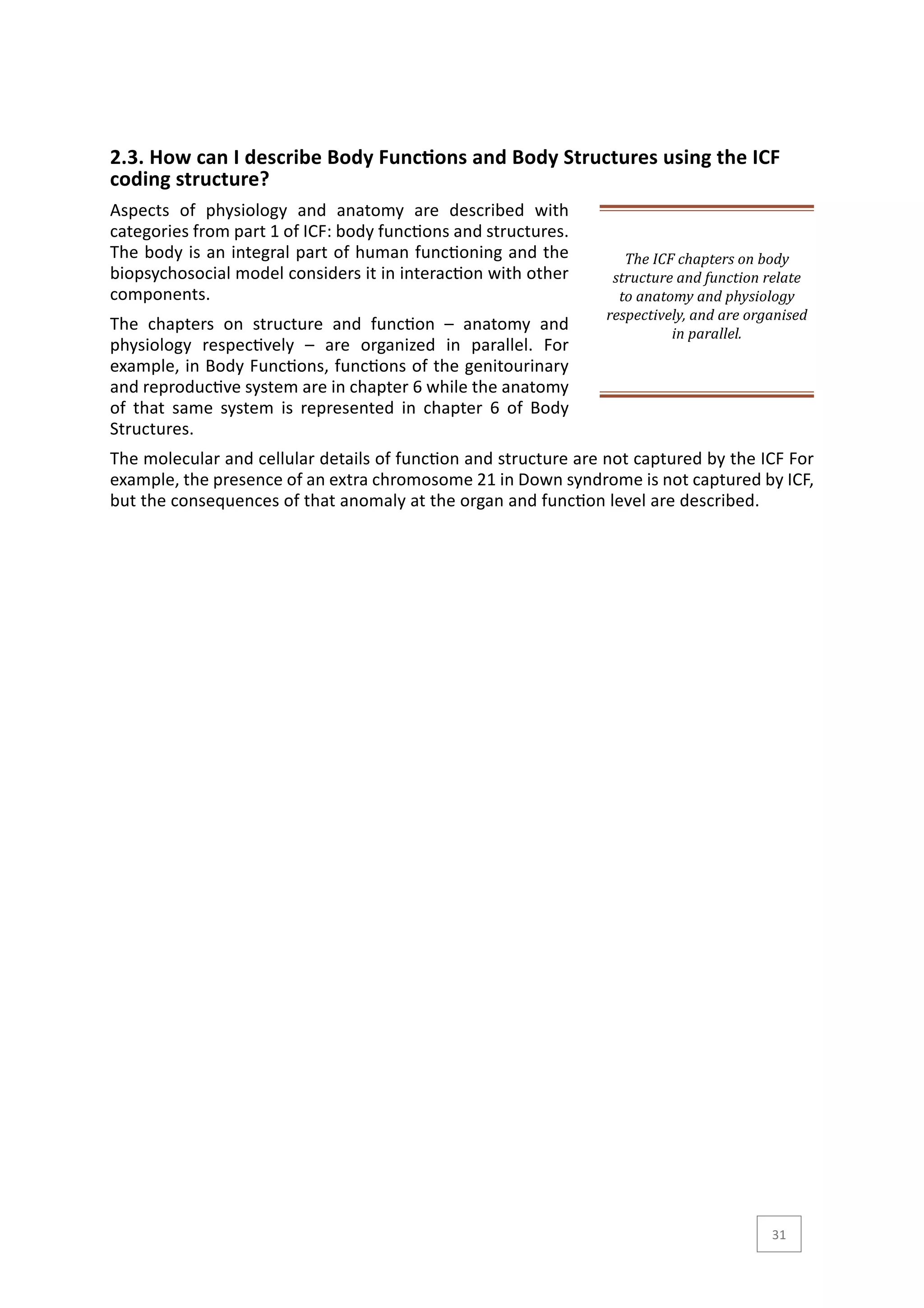 International Classification of Functioning, Disability and Health (ICF ...