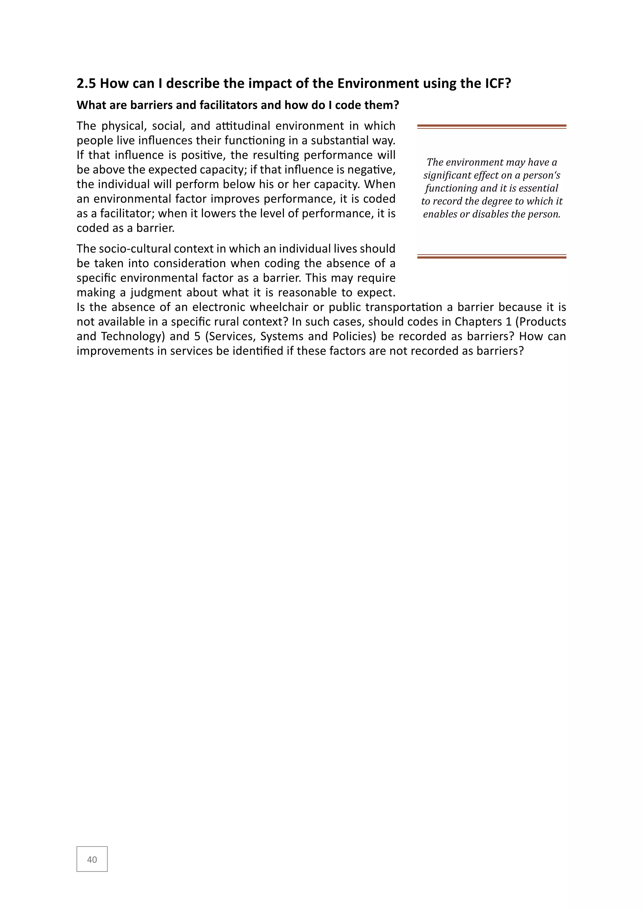 International Classification of Functioning, Disability and Health (ICF ...