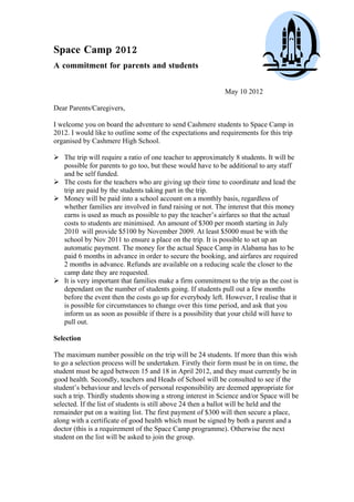 Draft information letter 2010 | DOC