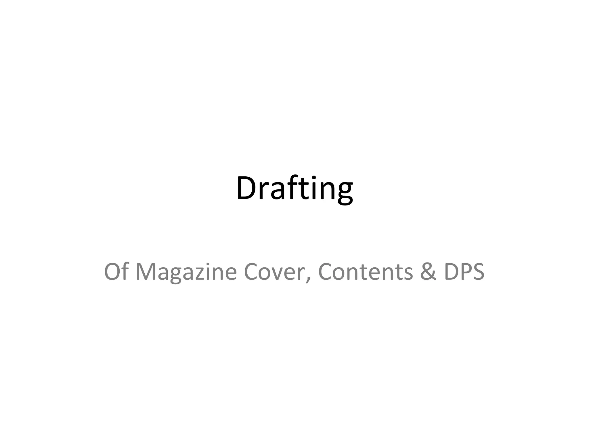 Drafting | PPT